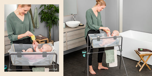 Flexi Bath with Newborn Support & Bath Stand